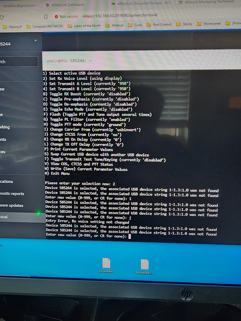 Not able to use ASL3 Allmon3 or CLI tune after reboot - Archive - AllStarLink Community Forum