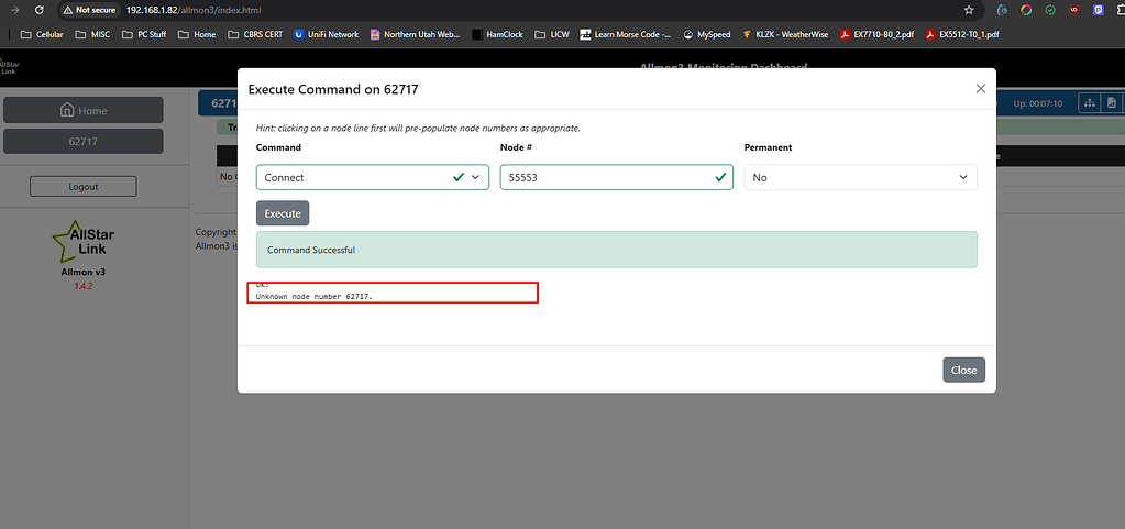 ALLMON3 Not connecting to other nodes - Allmon - AllStarLink Discussion ...